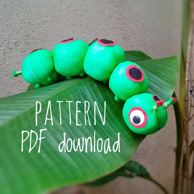 Caterpillar Pattern Toy Green Caterpillar Tutorial , Fabric Plushies ...