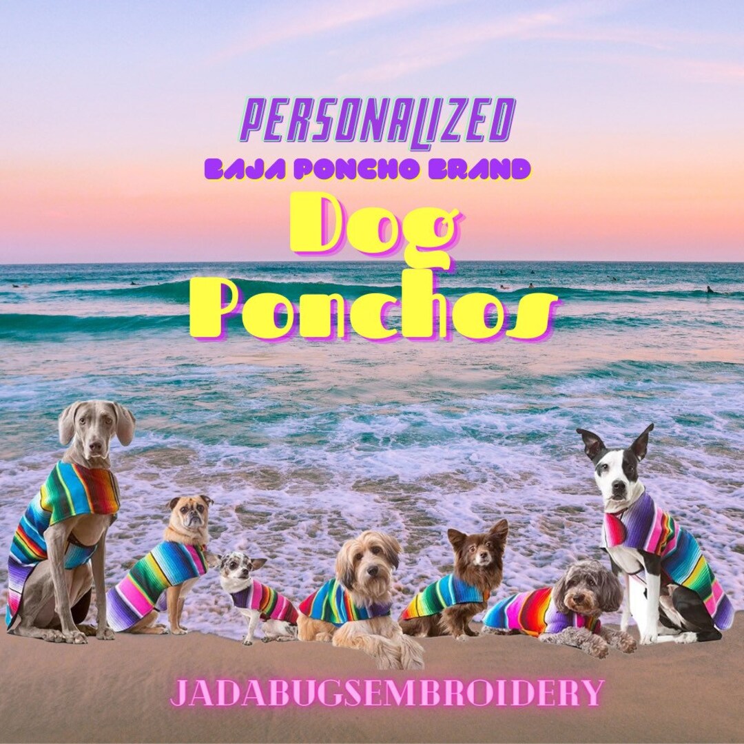 Personalized Dog Poncho,pink and Multicolored Adjustable Dog Poncho - Etsy