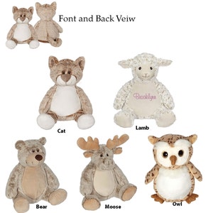 Personalized Plush Add Name or Monogram. Stuffed Animals - Etsy
