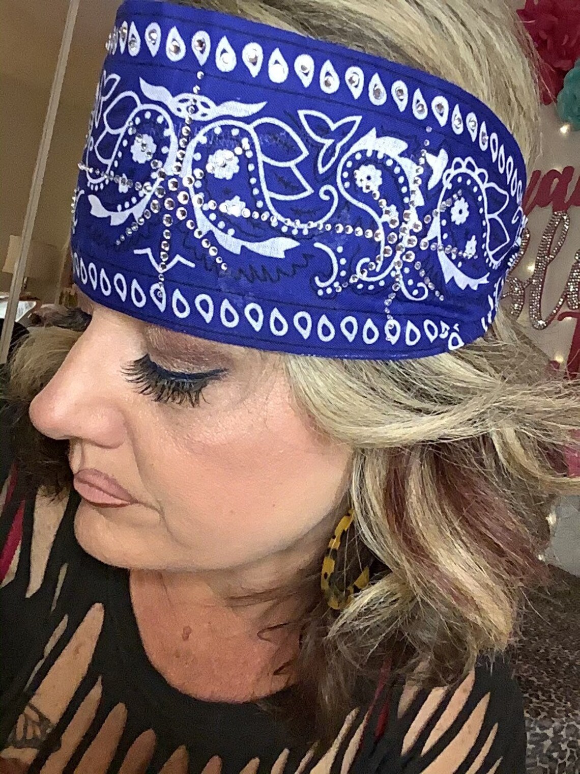 Bling Biker Headband Headwrap | Etsy