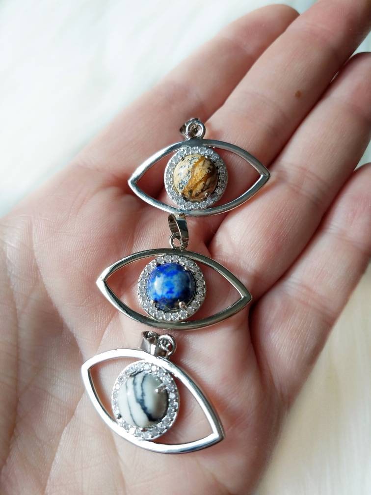 Crystal Nazar Evil Eye Protection Talisman Pendant With | Etsy