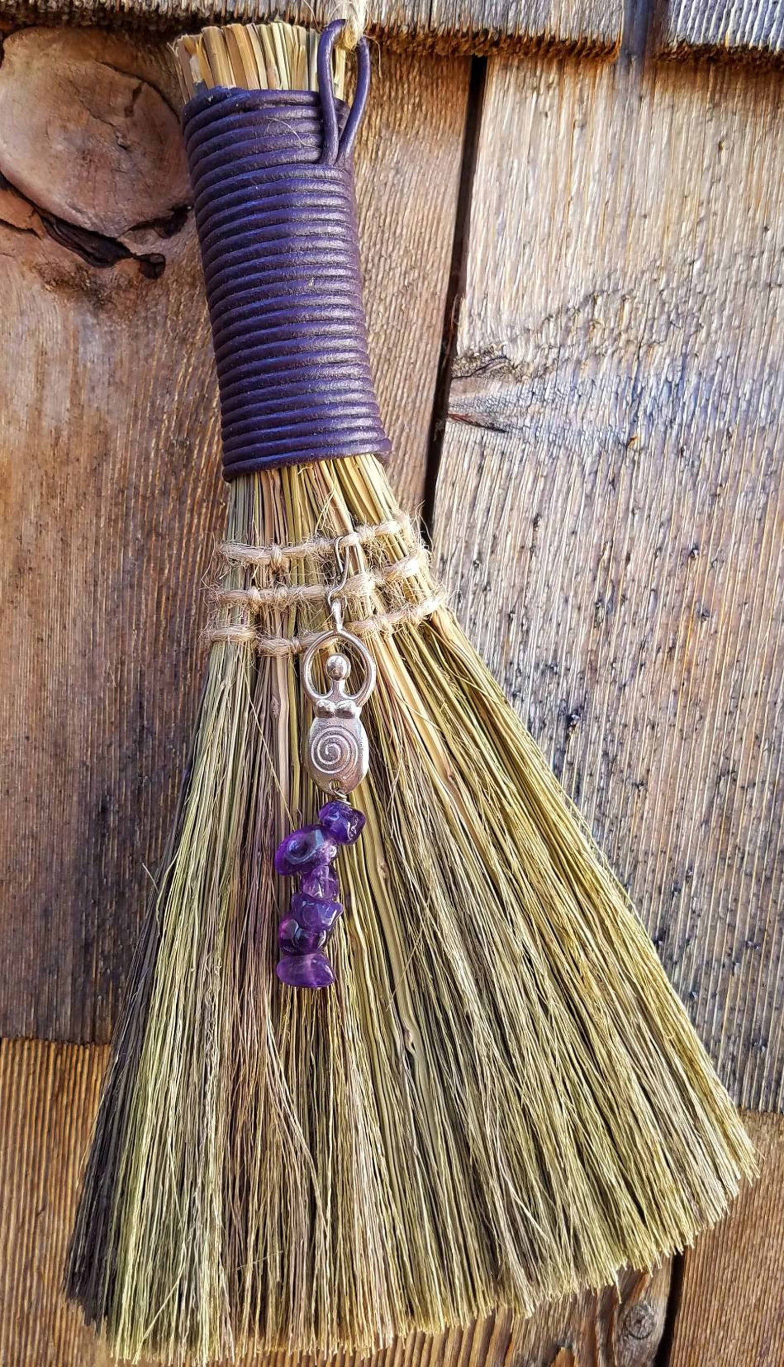 Witches Altar Besom Handheld Wiccan Broom Pagan Crystal - Etsy