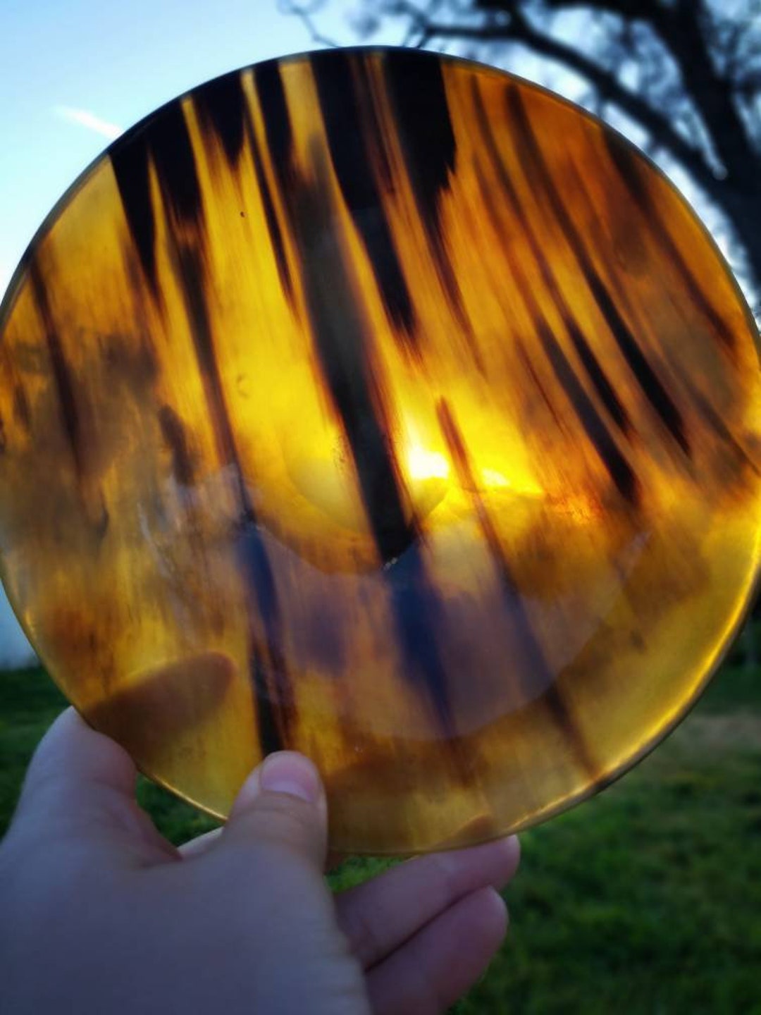 Buffalo Horn Scrying Bowl, Large Hand Carved Polished Buffalo Horn ...