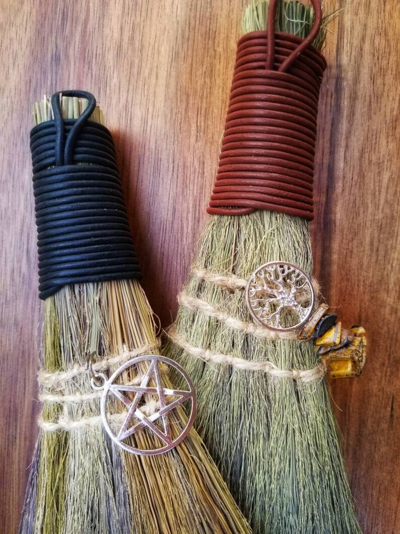 Witches Altar Besom Handheld Wiccan Broom Pagan Crystal - Etsy