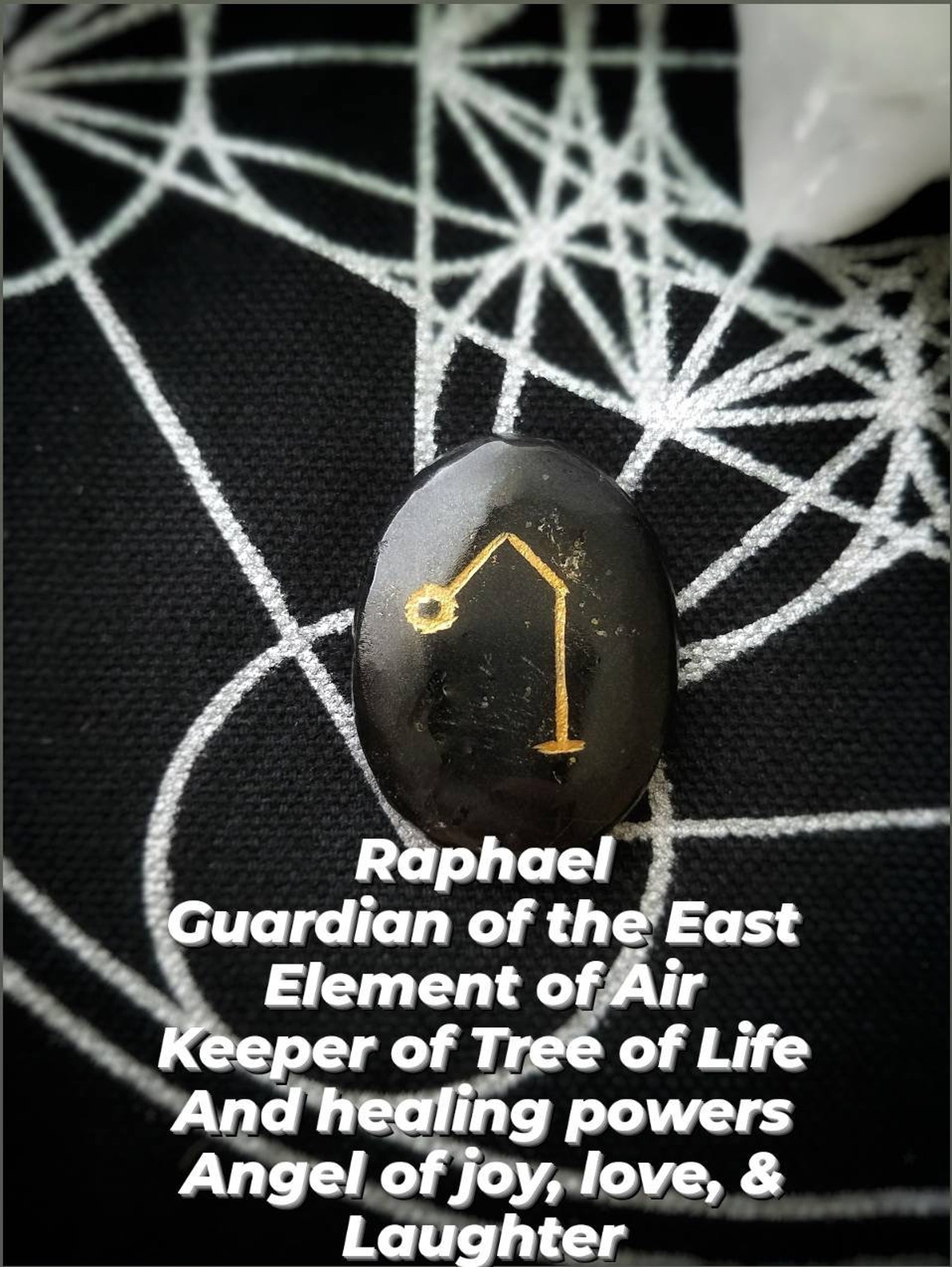 Archangel Sigil Crystal Stone Sets Engraved Meditation - Etsy