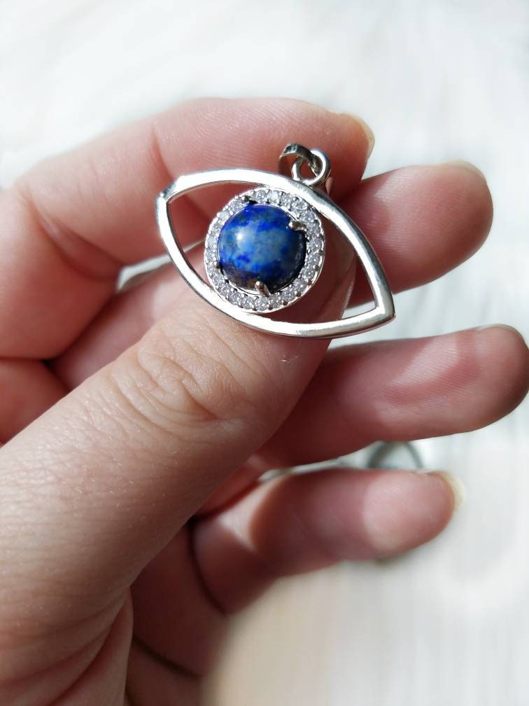 Crystal Nazar Evil Eye Protection Talisman Pendant With | Etsy