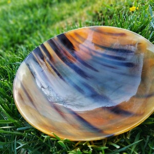 Buffalo Horn Scrying Bowl, Large Hand Carved Polished Buffalo Horn ...