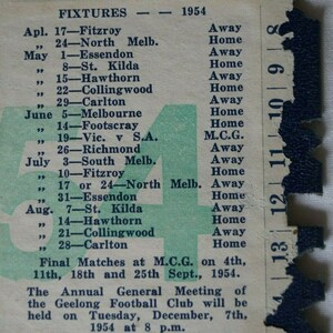 Geelong Cats AFL VFL Vintage 1954 Members Season Ticket Over - Etsy