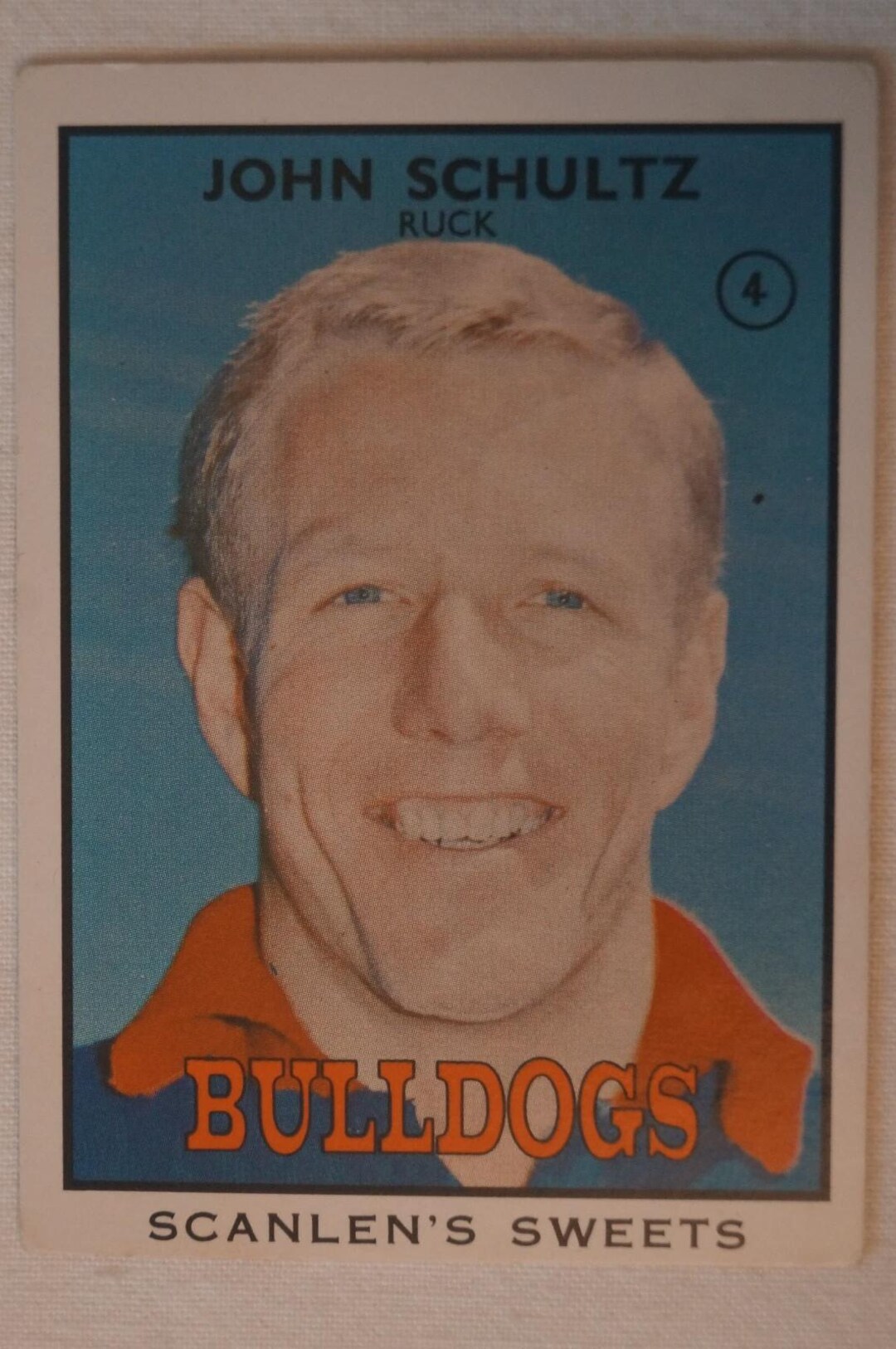 Footscray Bulldogs AFL-VFL Football Vintage 1968 Scanlens Card John ...