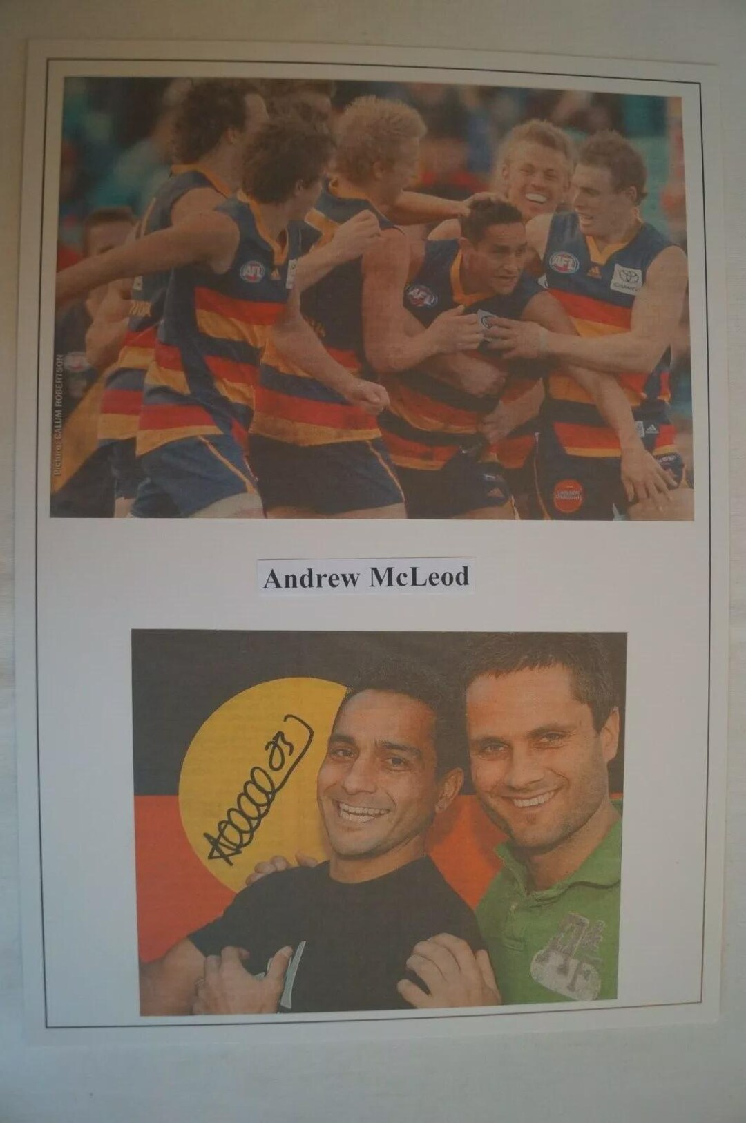 Adelaide Crows AFL Football Collage-tribute Foundation Signed Andrew ...
