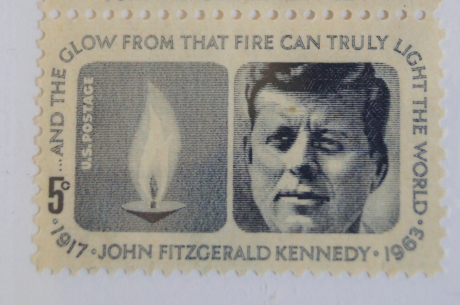 Stamps - John Fitzgerald Kennedy 1917-1963 Unused 5 Cents X 2 - Vintage ...
