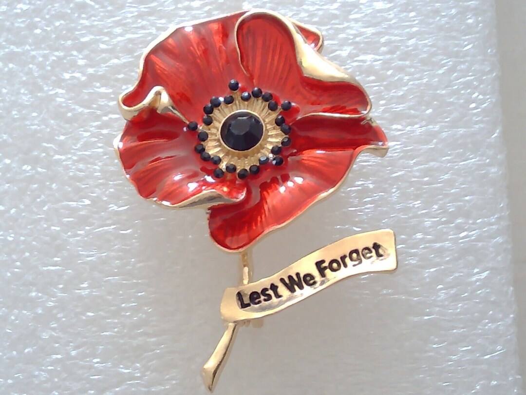 Anzac Day the Great War Lest We Forget Commemorative Poppy Badge-pin - Etsy