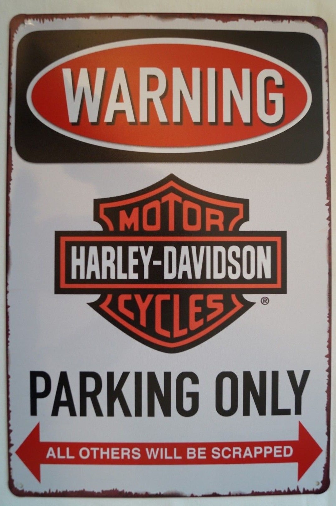 Retro Style Tin Sign Warning Harley Davidson Parking Only - Etsy
