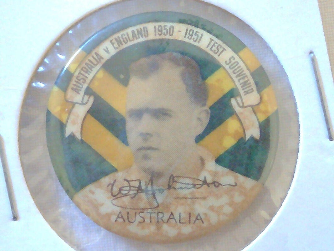 Cricket Scarce Vintage 1950 Argus Player Badge Pin Australia W.M. Johnston - Etsy