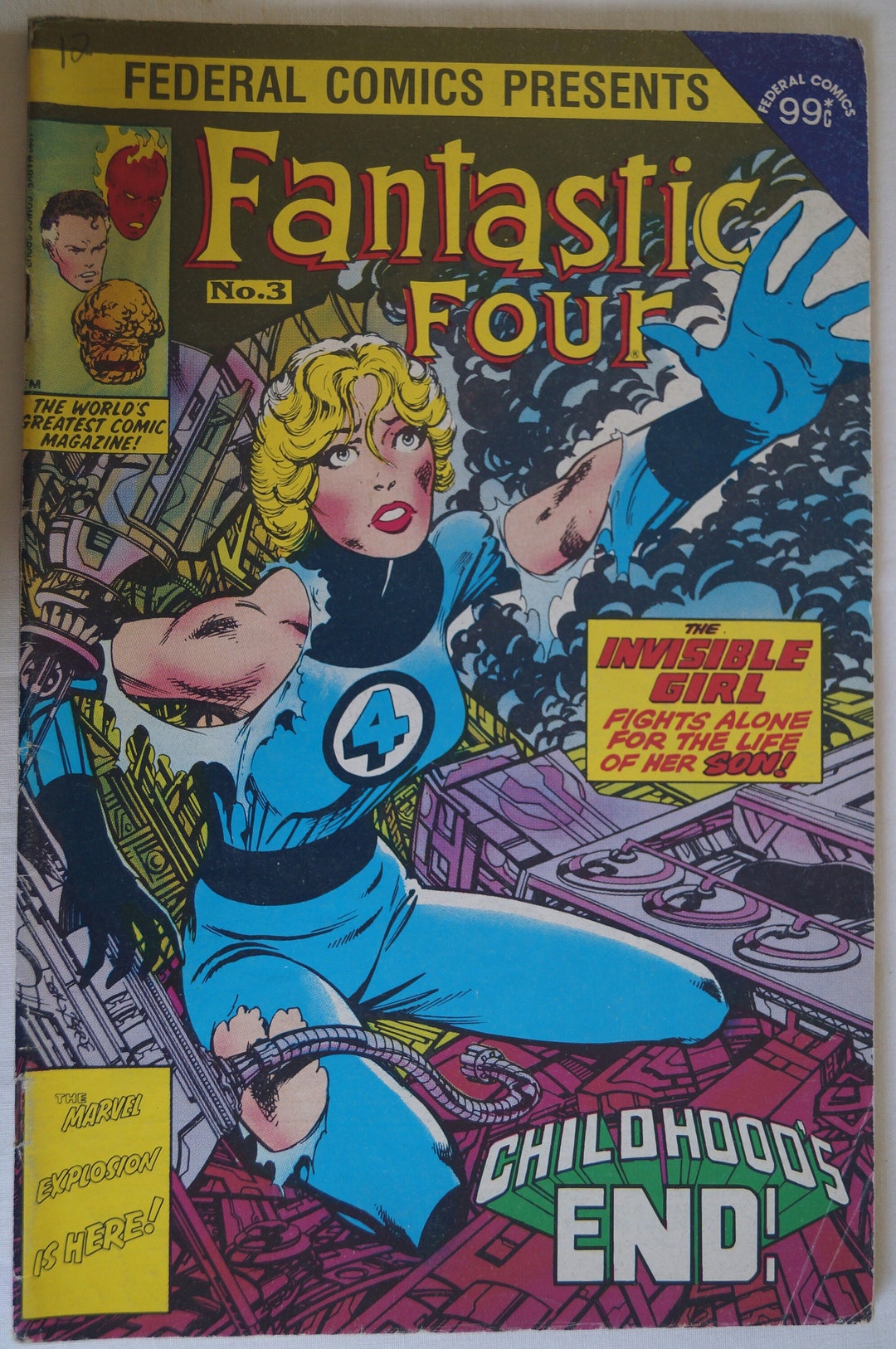 Classic Marvel Comic-scarce Vintage Federal Issue No.3 Fantastic Four ...