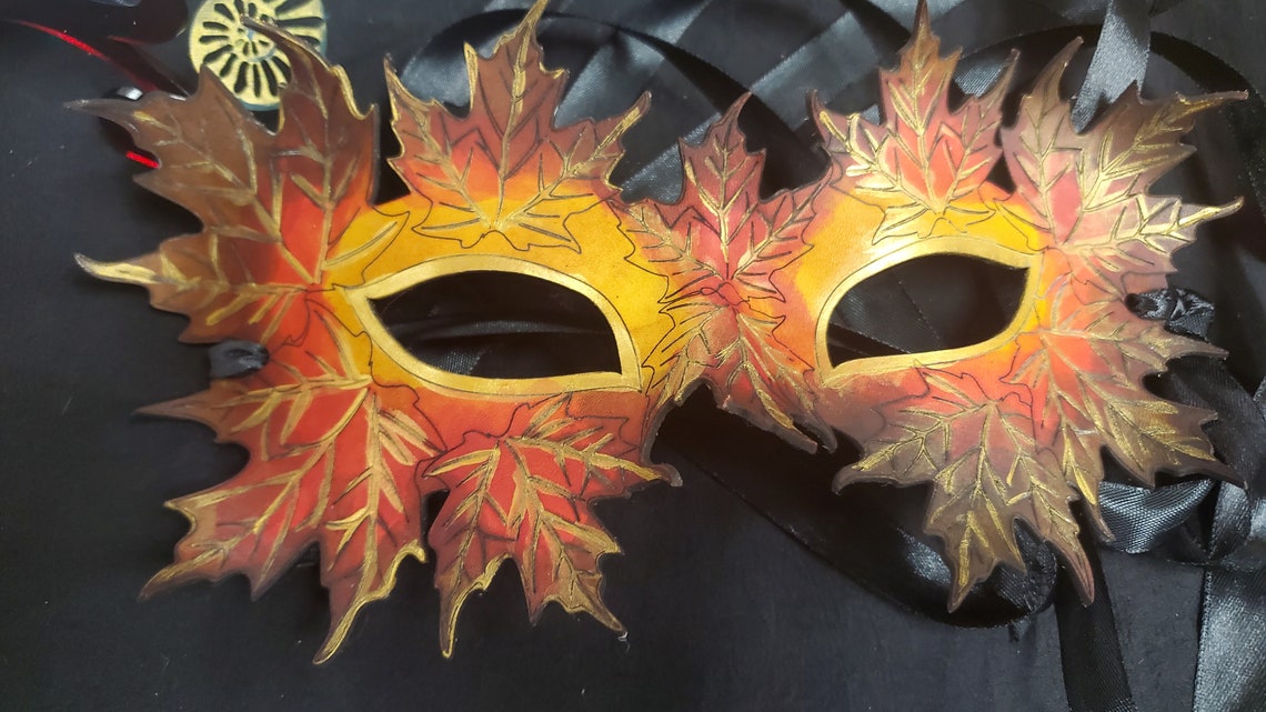 Autumn Maple Leaves Masquerade Mask - Etsy