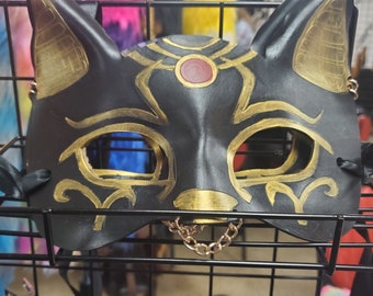 Bastet Leather Mask - Etsy