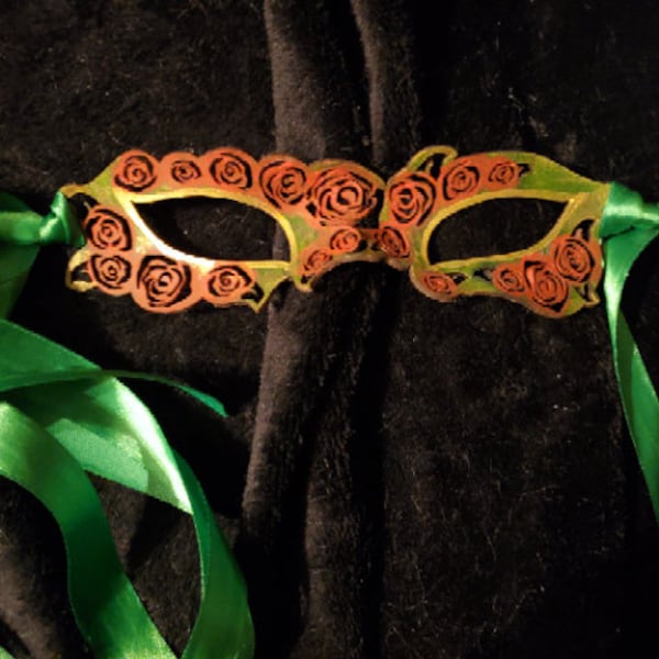 Red Roses Mask - Etsy