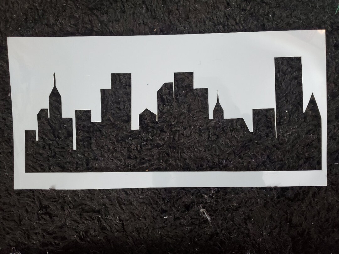 Cityscape Stencil - Etsy