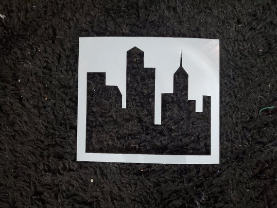 Cityscape Stencil | Etsy