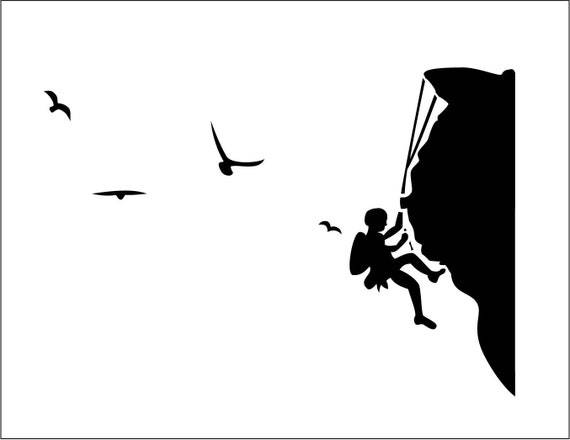 Rock Climber Stencil Digital Download | Etsy