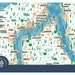 Illustrated Lake Como Map Unframed Art Print | Available in A4 & A3 ...