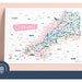 Cornwall Illustrated Map Unframed Art Print Available in A5, A4 & A3 ...