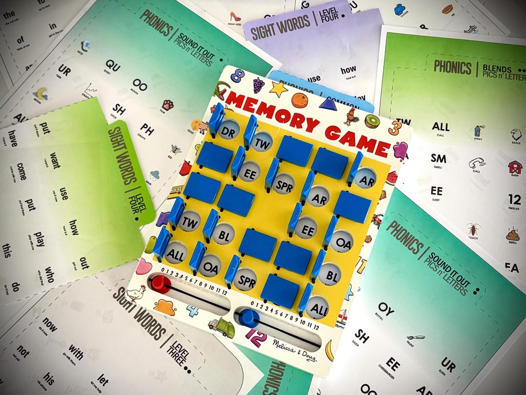 Memory Game CARDS (v3): Phonics / Sight Words - [DIGITAL DOWNLOAD Only ...