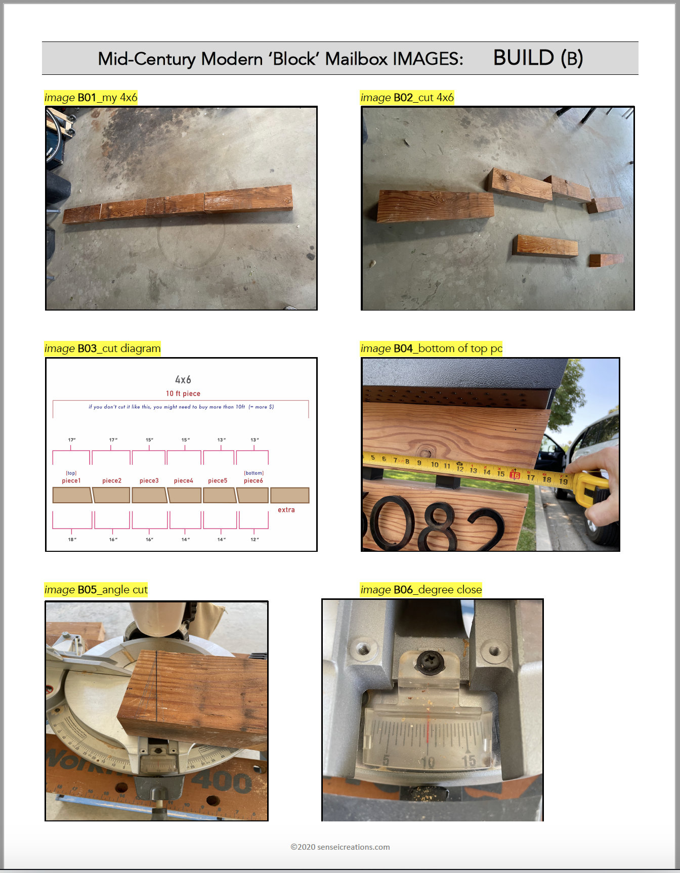 Mid Century Modern BLOCK Mailbox Instructions - Etsy UK