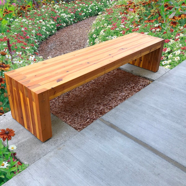 Mid Century Modern Bench - Etsy