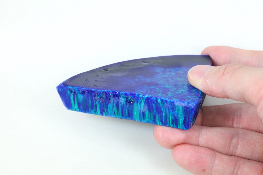 Blue Jelly Opal Slab OP545 110g, Kyocera Lab Grown Opal for Inlay ...