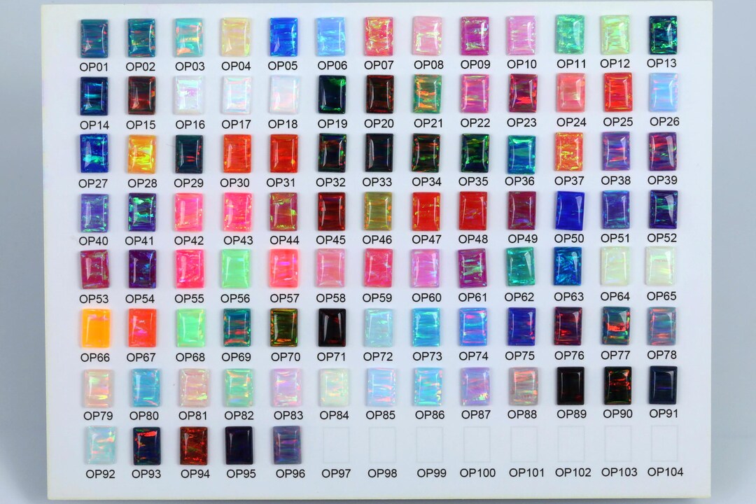 Bello Opal Official Sample B Color Chart in 96 Colors Lab Grown ...