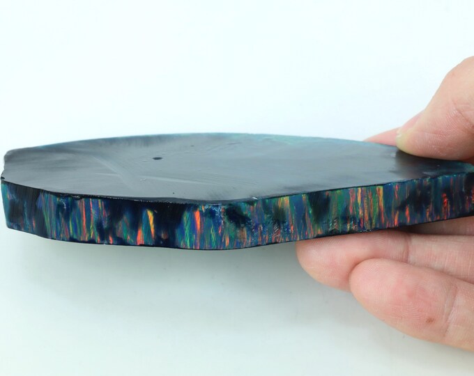 Bello Opal 90g Limited Black Opal Lab Grown Synthetic Opal Rough Block ...