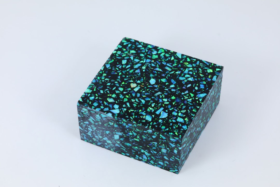 Bello Mosaic Opal OMBK07 Block: Lab Grown Synthetic Stone (140g) - Etsy