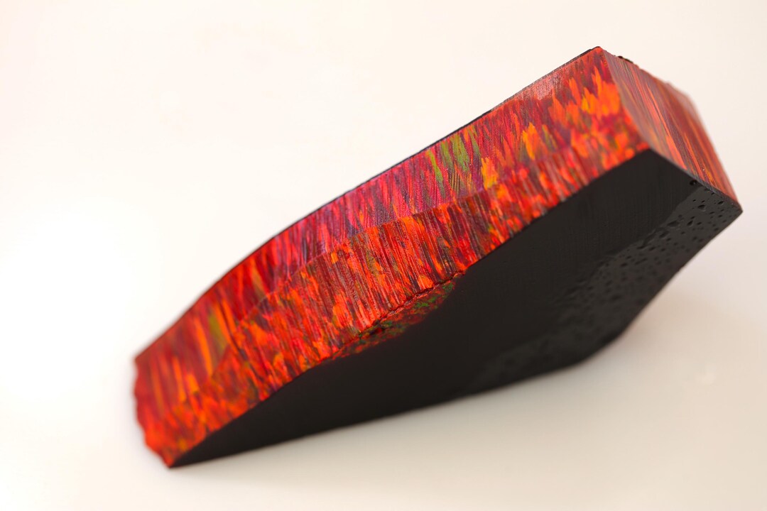 Ruby Red Bello Opal OP45 60g Lab Grown Synthetic Rough Stone for Inlay ...