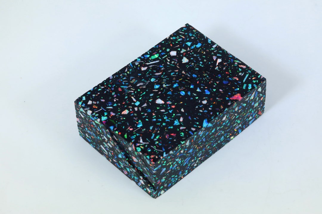 Limited Mixed Colors Bello Opal Mosaic Block, 210g Synthetic Opal Stone ...