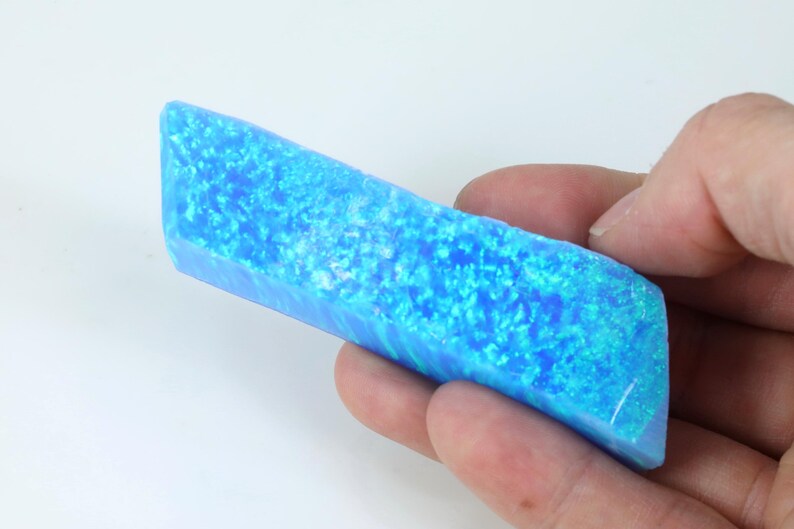 OP507 Blue Jelly Opal Slab: 48g Lab Grown Kyocera Opal for Inlay - Etsy