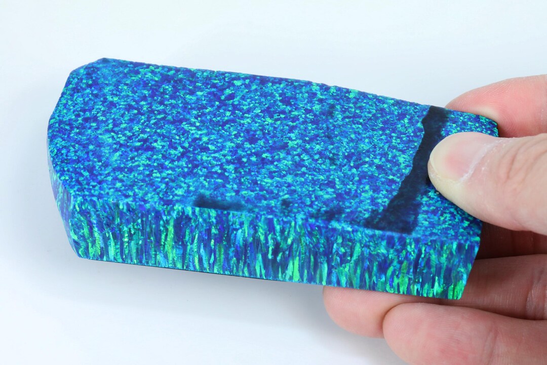 Bello Opal 117g OP13 Lab Created Synthetic Opal Black Opal Rough Stone ...