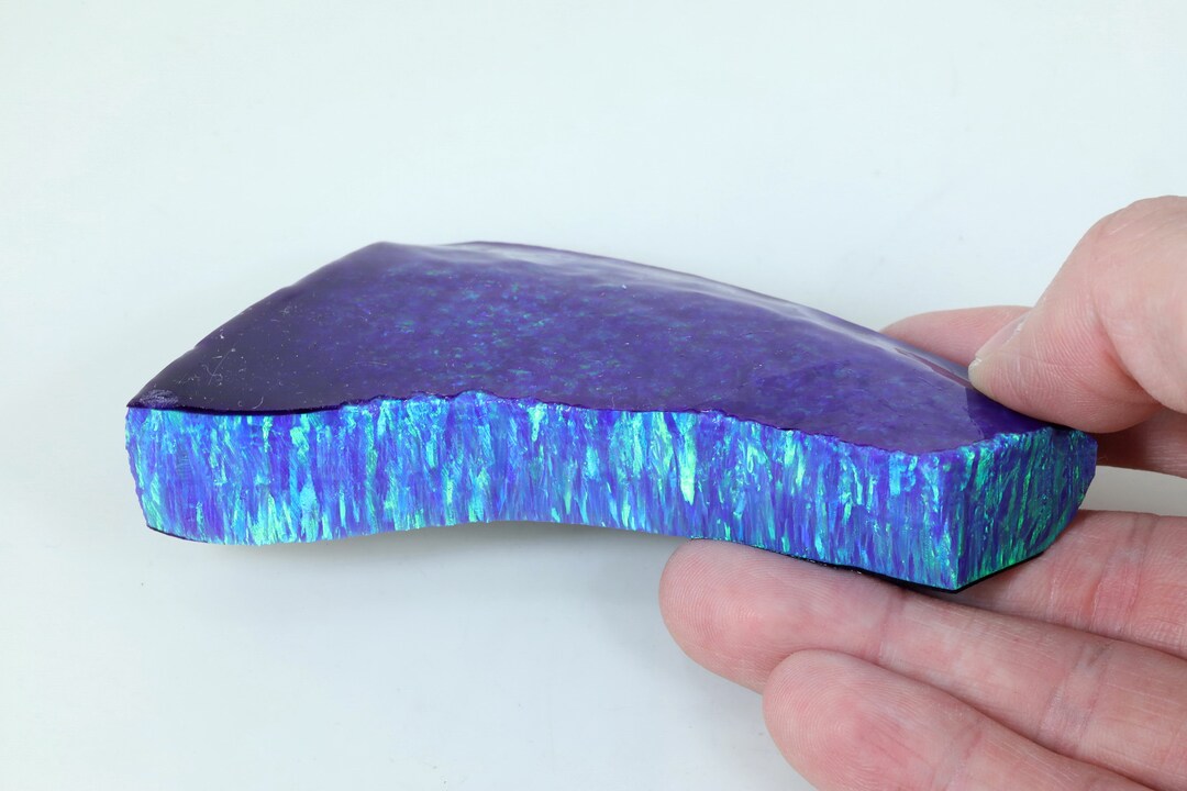 Bello Opal 83g OP40 Purple Lab Grown Synthetic Opal Rough Block Slab ...
