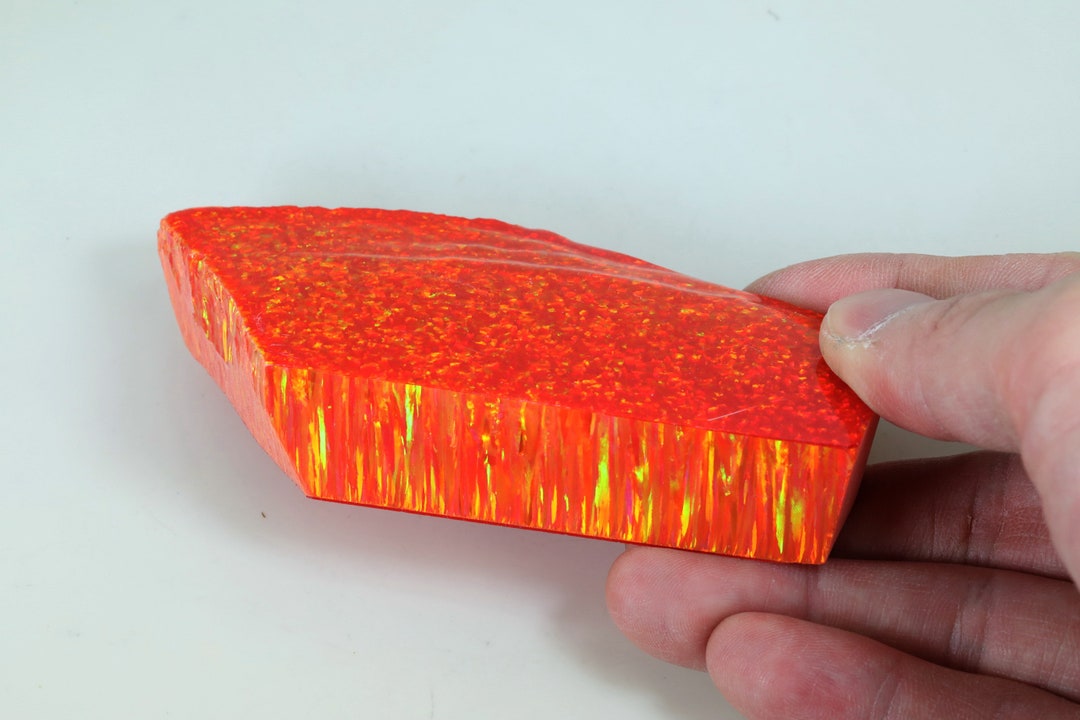 Orange Fire Bello Opal Block OP30 96g, Lab Grown Opal for Jewelry - Etsy