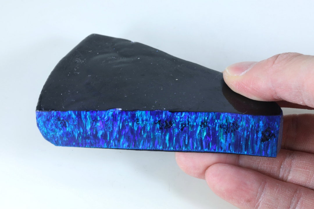 Bello Opal 120g OP14 Lab Created Synthetic Opal Black Opal Rough Stone ...