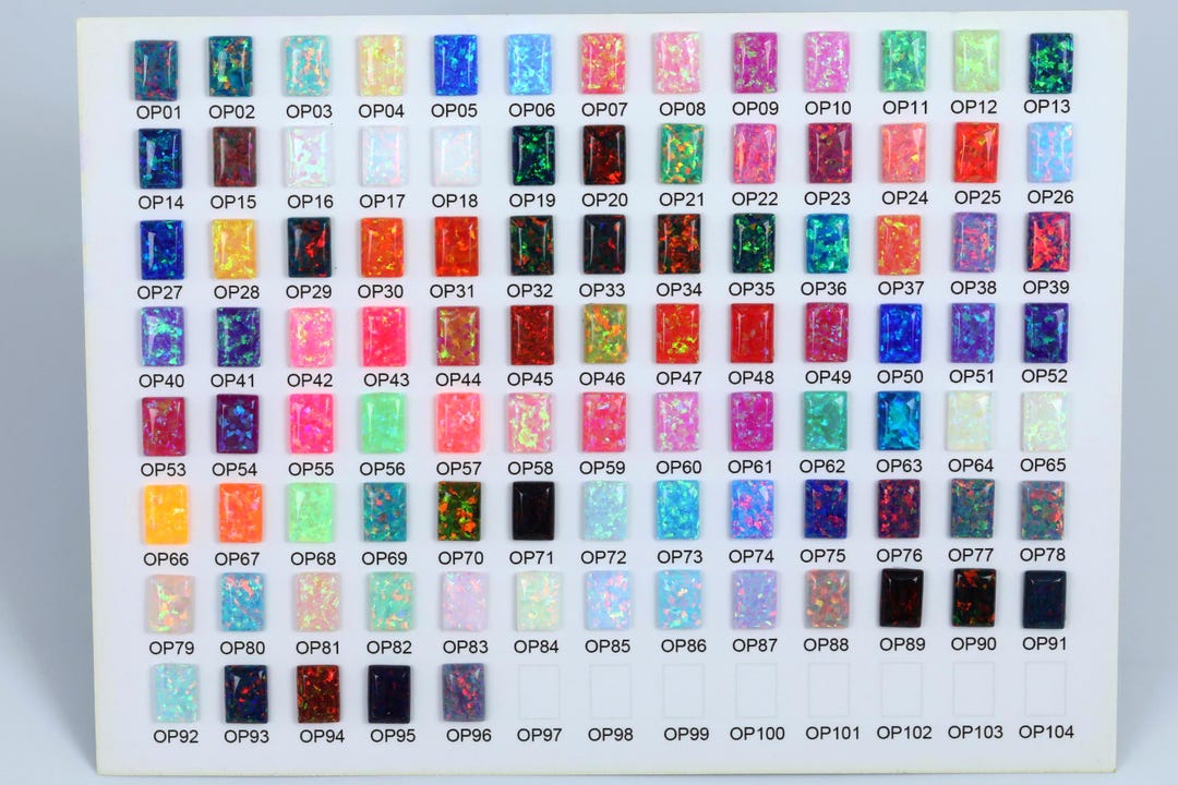 Bello Opal Official Sample A Color Chart in 96 Colors Lab Grown ...