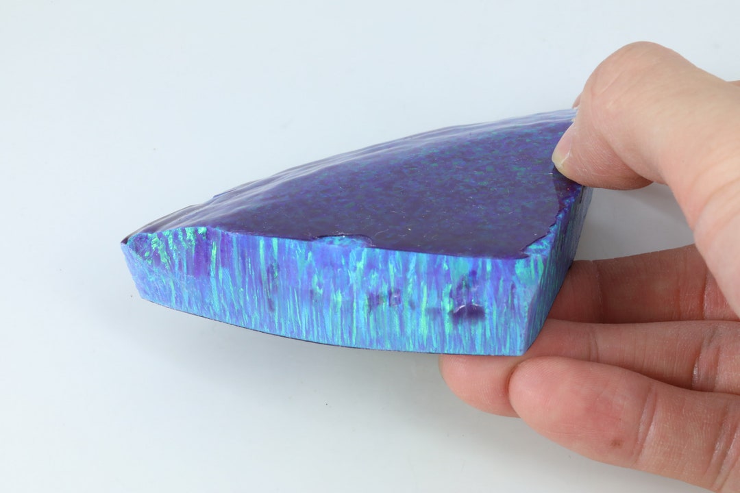 Bello Opal 97g OP40 Purple Lab Grown Synthetic Opal Rough Block Slab ...