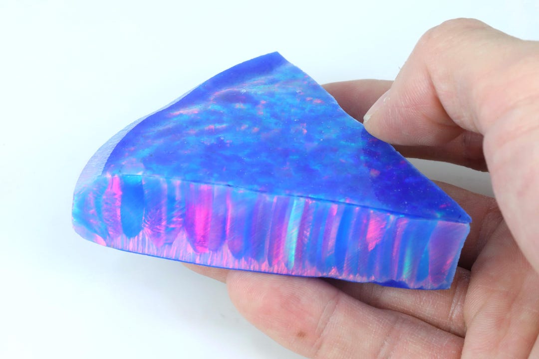 Jelly Opal 88g OP509 Bello Opal Blue Lab Grown Synthetic Opal Rough ...