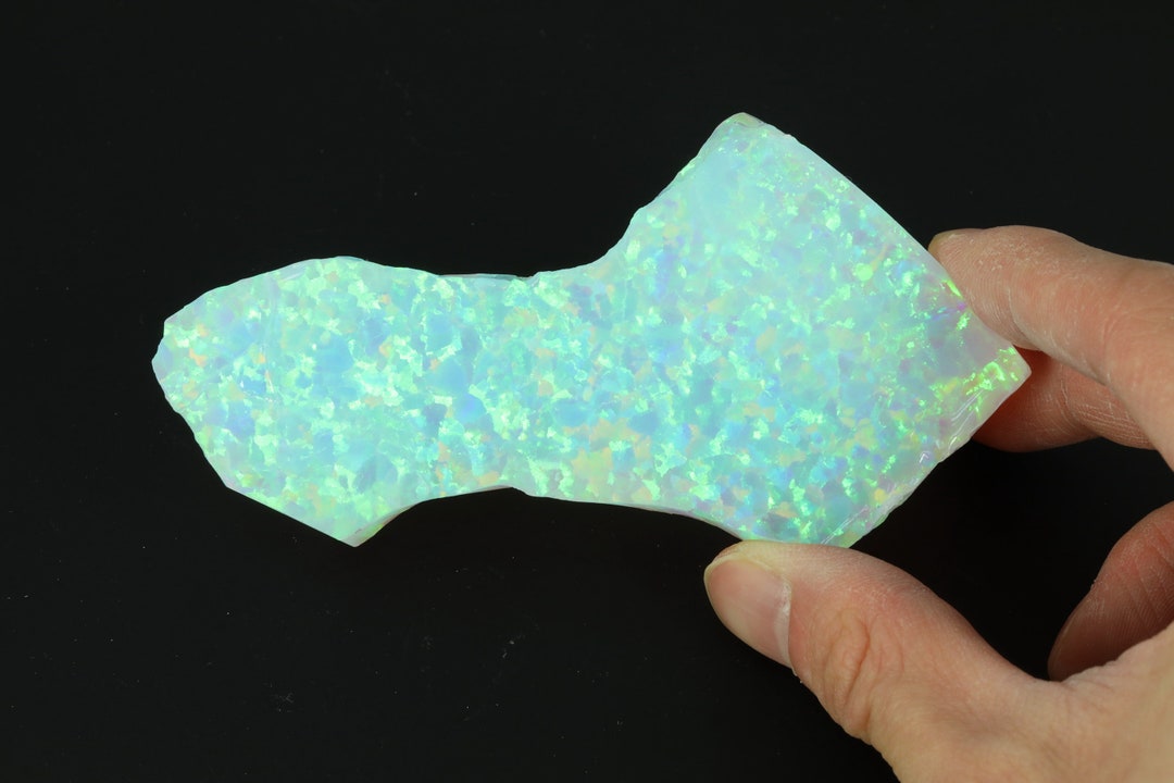 Jelly Opal 103g Limited OP532 White Crystal Lab Grown Synthetic Opal ...
