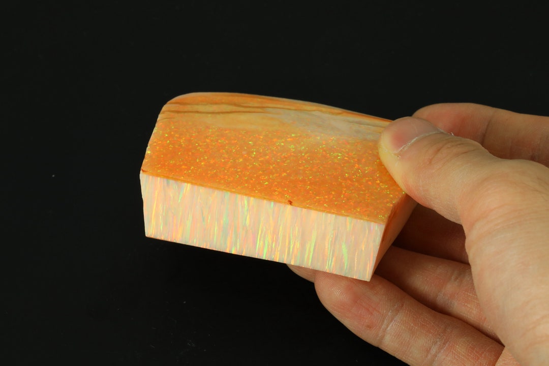 Bello Opal 97g OP79 Peach Pink Lab Grown Created Synthetic Opal Rough ...
