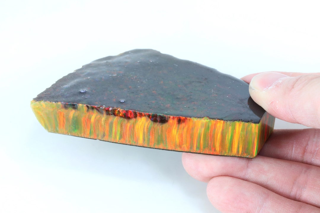 Jelly Opal OP530 Slab: 93g Olive Gold Bello Opal for Ring Inlay ...