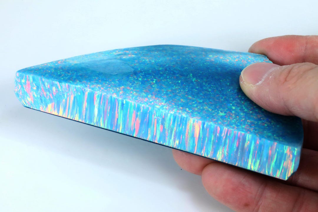 Bello Opal 95g OP80 Turquoise Green Lab Grown Synthetic Opal Rough ...