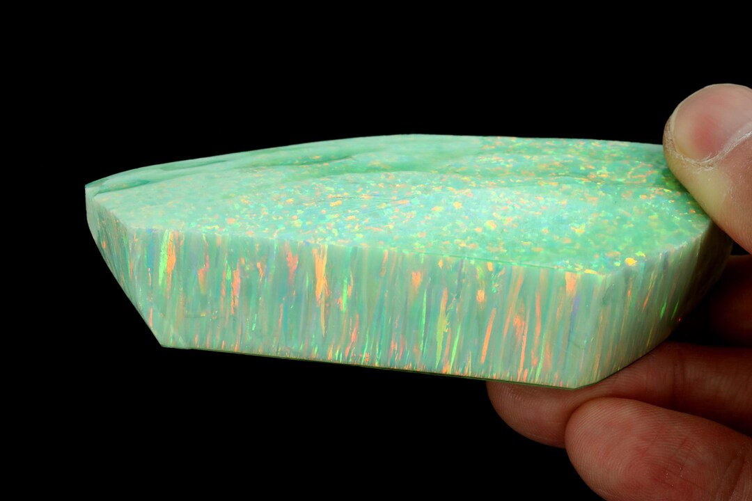 Bello Opal 65g OP92 Light Green Lab Grown Created Synthetic Opal Rough ...
