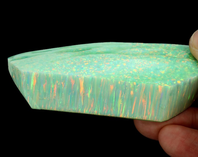 Bello Opal 79g OP38 Purple Lab Grown Created Synthetic Opal Rough Block ...